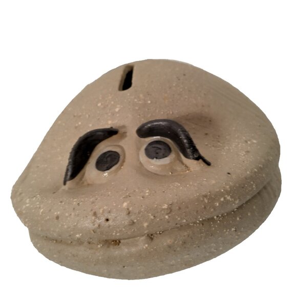 unbranded | Art | Vintage Cement Clam Coin Bank Piggy Bank ...